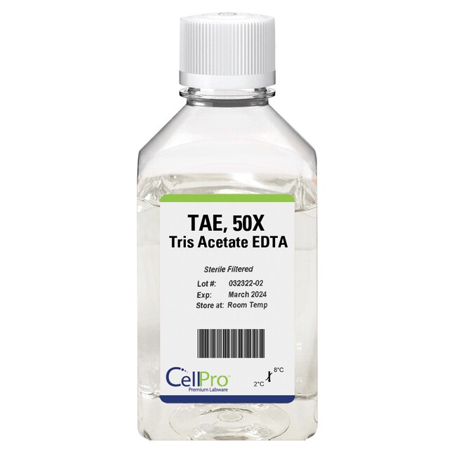 Alkali Scientific CellPro TAE, 10X (Tris acetate EDTA), 4L Cubitainer ...