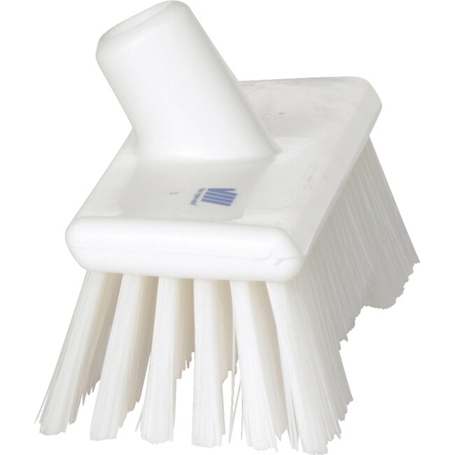 Remco Vikan Narrow Flared Stiff Deck Scrub Color: White:Facility Safety ...