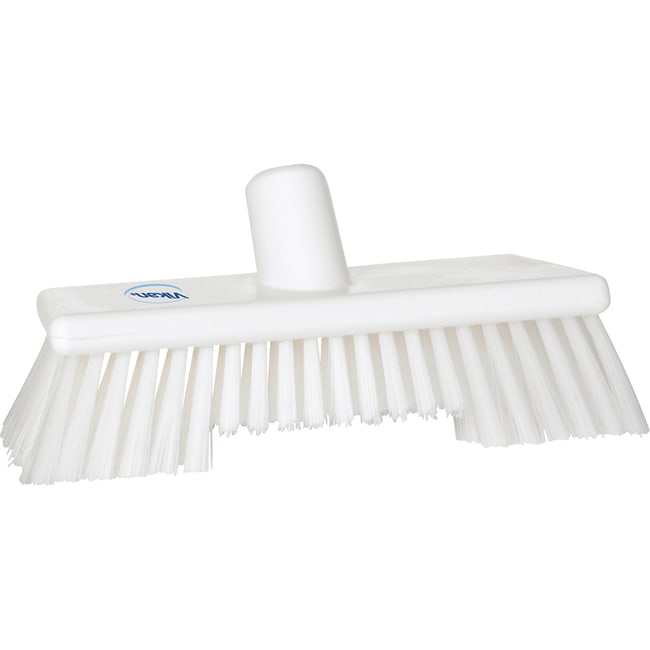 Remco Vikan Narrow Flared Stiff Deck Scrub Color: White:Facility Safety ...