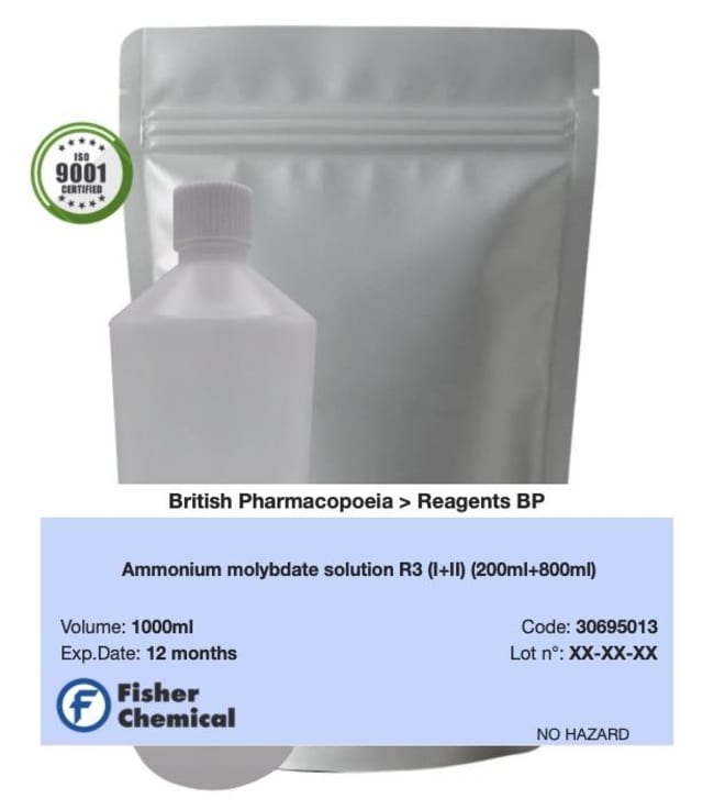Ammonium Molybdate Solution R3 (I+II) (200 Ml + 800 mL) - British ...