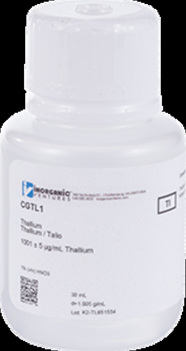 Inorganic Ventures 1000ug mL THALLIUM 30mL (Inorganic Ventures ...