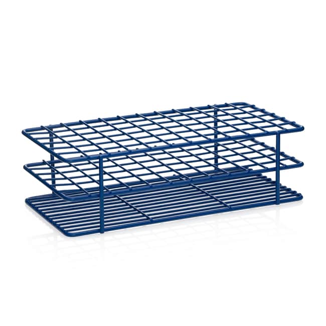 United Scientific Heavy-Duty Epoxy Coated Wire Rack For Test Tubes Blue ...