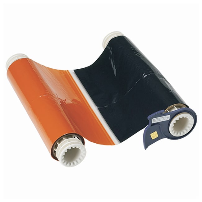 Brady PowerMark; Two-Color Printer Ribbons Color: Black/orange; Panel ...