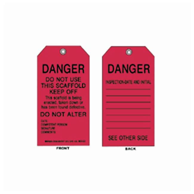 Brady Scaffolding Tags DO NOT USE THIS SCAFFOLD KEEP OFF; 7 x 4 in ...