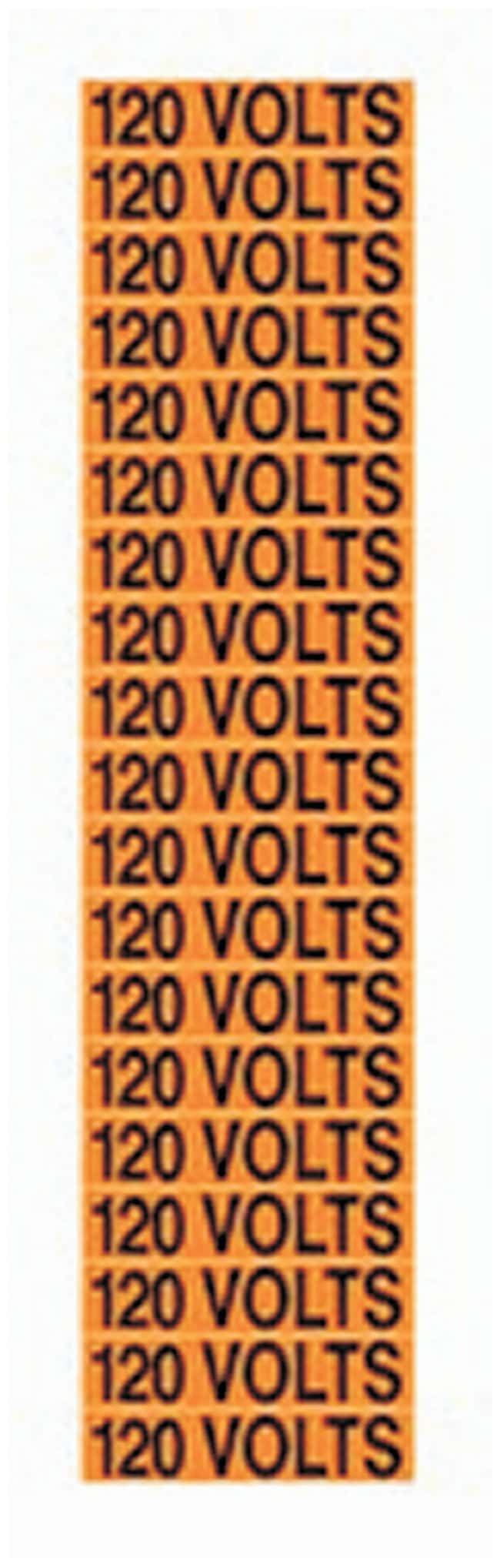 Accuform Signs Voltage Markers Legend: 120 VOLTS:Mailing and Shipping ...