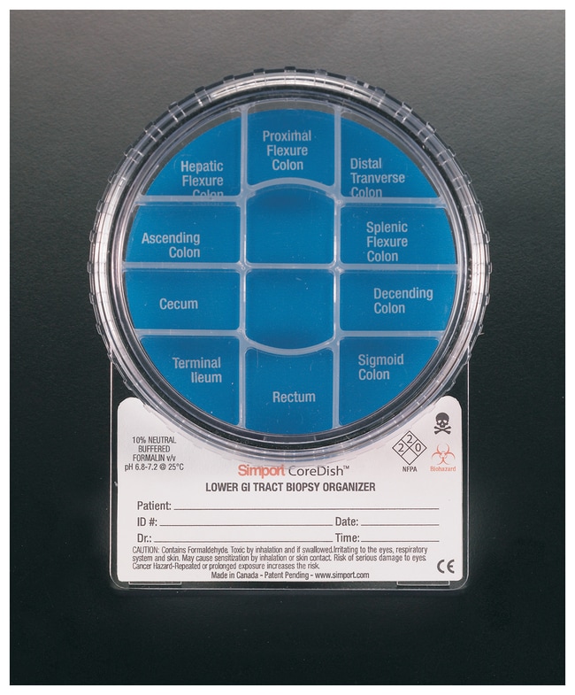 Simport ScientificCoreDish 12-Compartment Lower GI Tract Biopsy ...