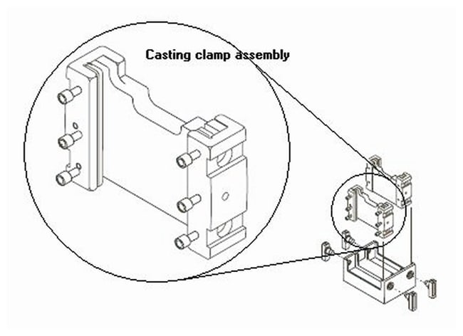 Hoefer Casting Clamp Assembly for SE 245 Dual Gel Caster Casting clamp ...