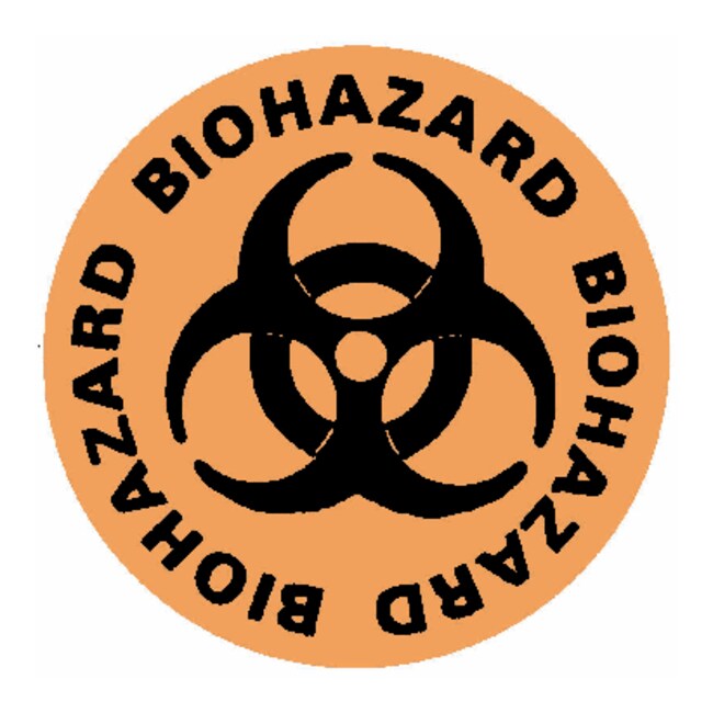 National Marker Biohazard Walk-On Floor Sign Legend: Biohazard:Gloves ...