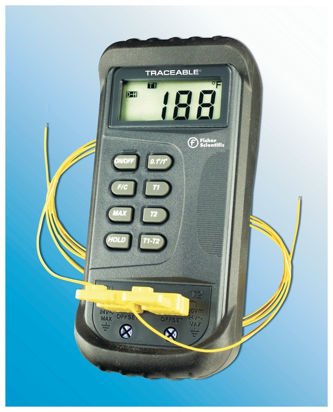 Fisherbrand Traceable Dual-Channel Thermometer with Ofts With offsets; | Fisher Scientific