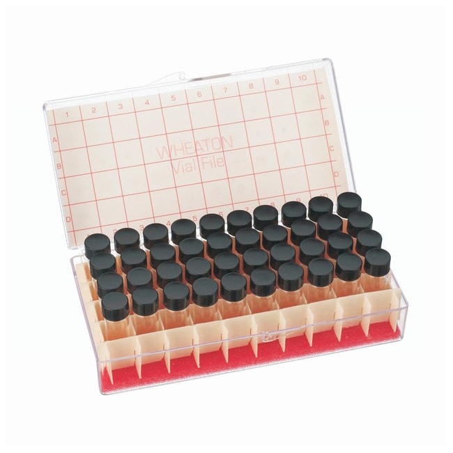 DWK Life Sciences Wheaton Glass Sample Vials in Vial File 4mL; Clear ...