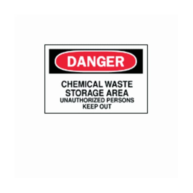 Brady Danger: Chemical Waste Storage Area Signs Plastic; W x H: 25.4 x ...