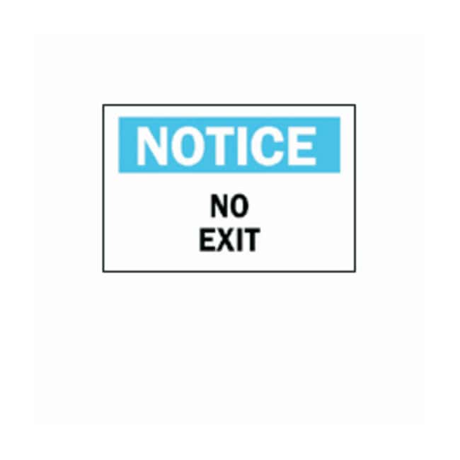 Brady Exit and Directional Signs: NOTICE - NO EXIT 14 in. | Buy Online ...