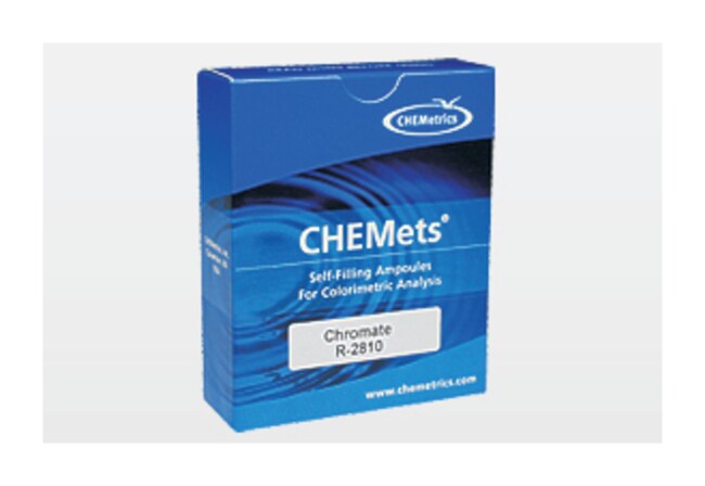 Chromate CHEMets Refill (Range: 0 1 and 1 10 ppm), CHEMetrics 30 ...