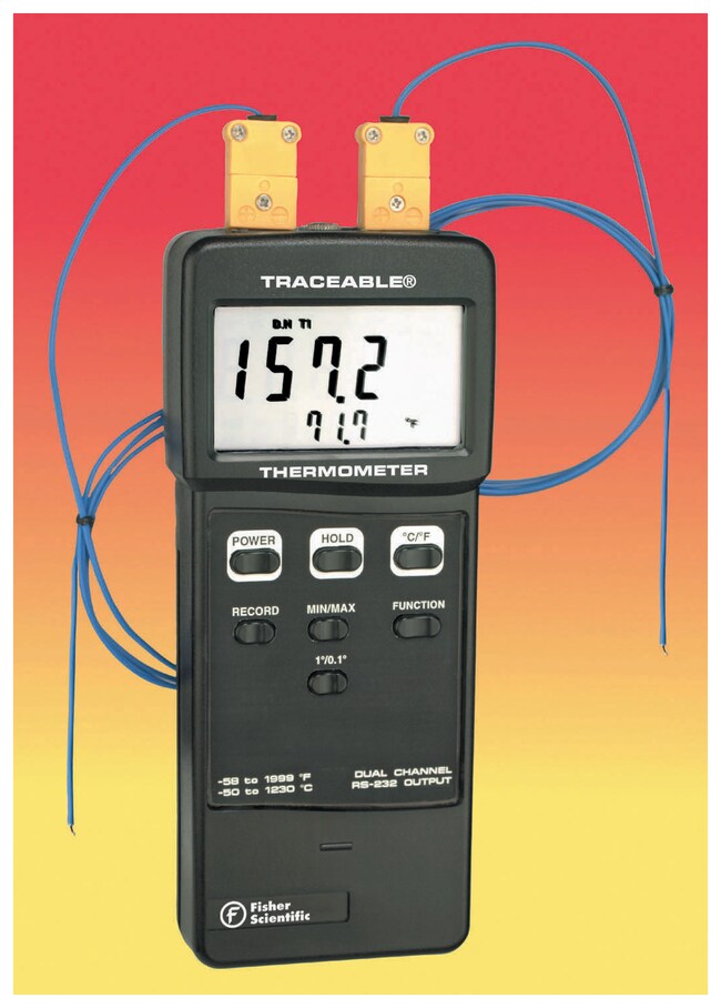 Fisherbrand™ Traceable™ Double Thermometer with Computer Output Double ...