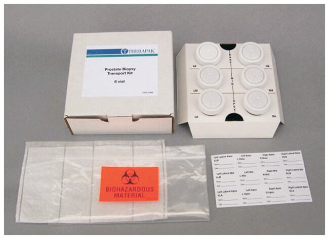 Therapak Prostate Biopsy Collection and Transport Kit 6-Vial Kit ...