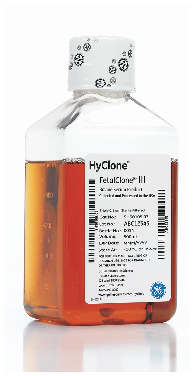 Cytiva (Formerly GE Healthcare Life Sciences) HyClone™ FetalClone™ III ...