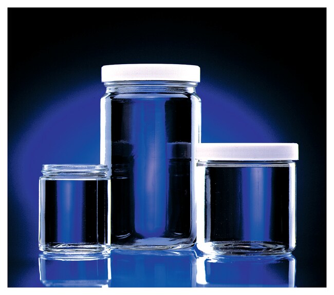 Fisherbrand Certified Clean Clear Glass Straight-Sided Jars 2 oz. (60mL ...