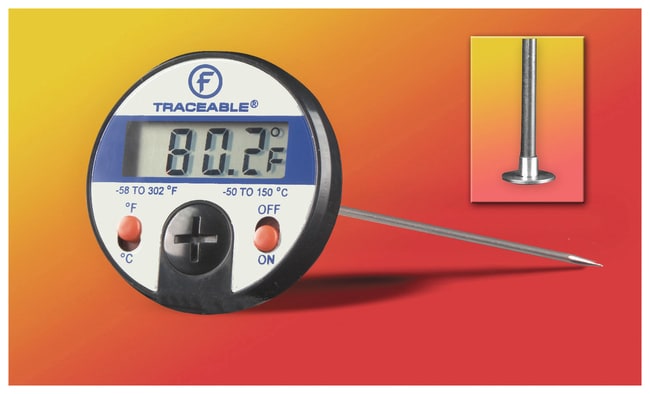 Fisherbrand™ Traceable™ Surface Dial Thermometer Range: -50° to +150°C ...