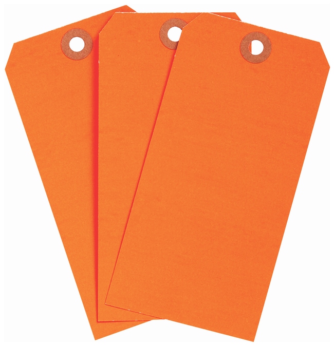 Brady Heavy Duty Blank Fluorescent Tags Fluorescent red; 1000/Pack; 2. ...