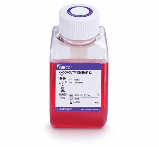 Gibco™ KnockOut™ DMEM/F-12 500mL Medios de cultivo de células madre | Fisher Scientific