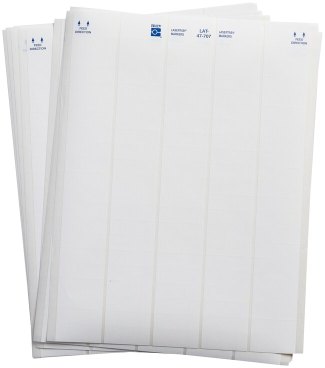 Brady LASERTAB Laser Printable Labels B 707 Polyester Gloves Glasses 