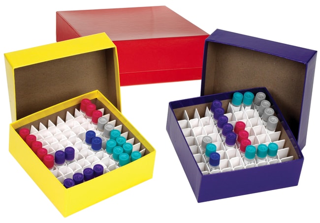 Heathrow Scientific Cardboard Cryogenic Tube Storage Box and Lid Blue ...