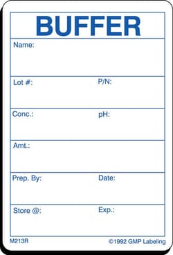 Gmp Labeling Inc Buffer Material Label - Removable - 2x3, Quantity ...