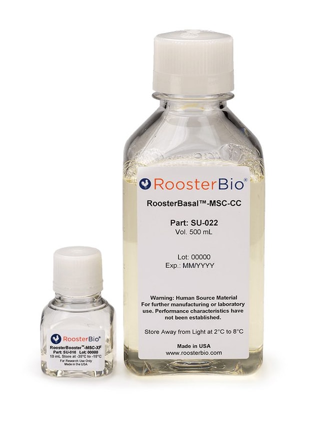 Roosterbio Inc RoosterNourish -MSC-XF: A standardized, xeno-free bioprocess | Fisher Scientific