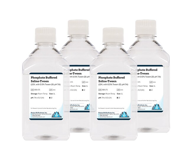 Boston Bioproducts Inc Phosphate Buffered Saline-Tween, PBST (10X, with ...