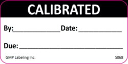 Gmp Labeling Inc Calibration By Status Label - Black, Quantity: Each of ...