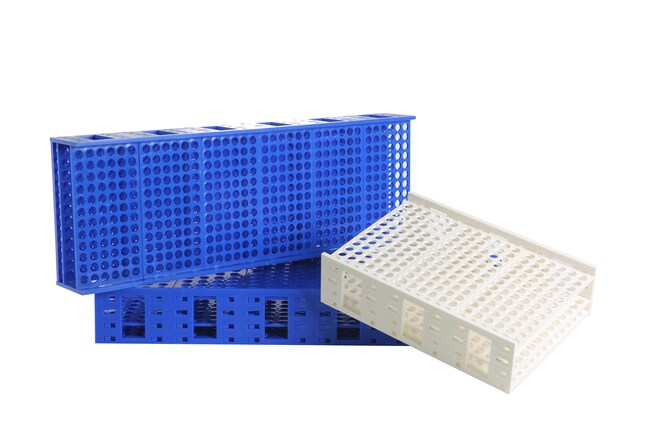 Foxx Life Sciences Abdos Double Tube Rack RPP, 10-13mm, White with 432 ...