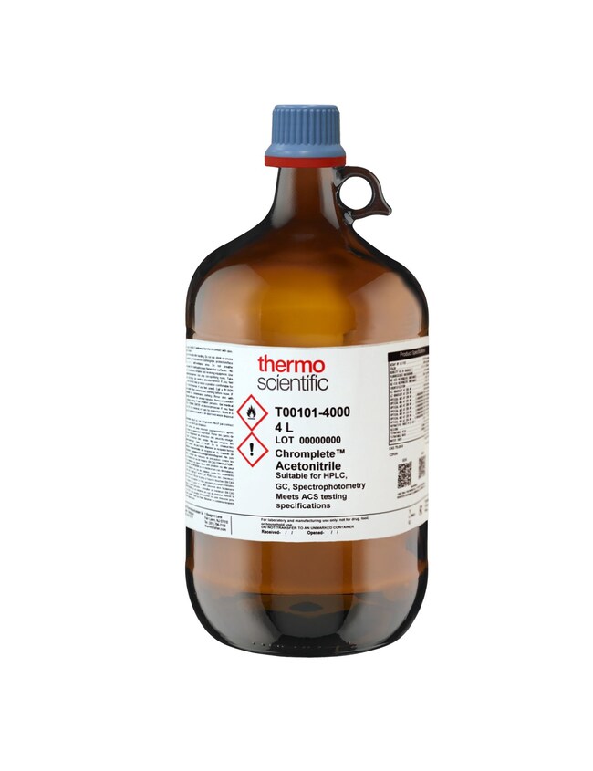 Chromplete Acetonitrile, HPLC/GC, meets ACS/USP analytical requirements ...