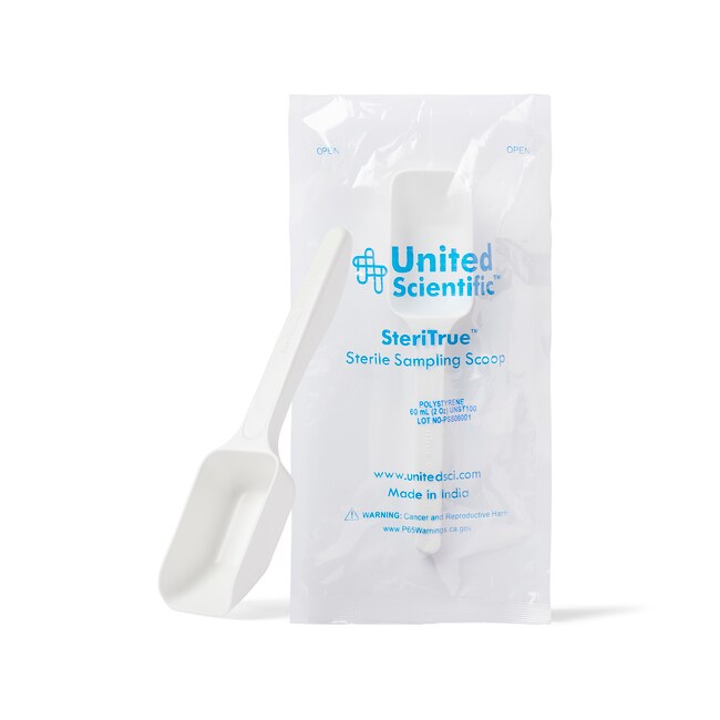 United Scientific SteriTrue Sterile Sampling Scoops, Polystyrene 60 mL ...