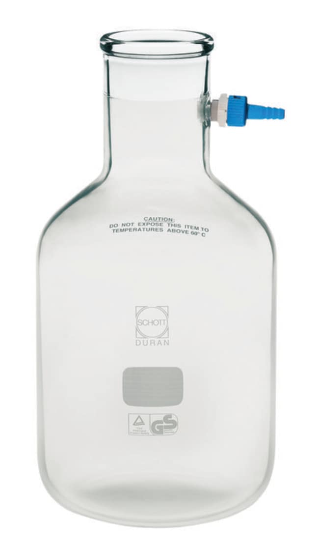 Chemglass Life Sciences 3L Duran Filtering Flask, Plastic Coated FILTER ...