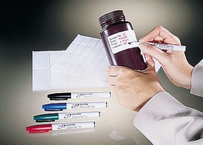 Cole-Parmer Cole-Parmer Fine-Point Permanent Lab Markers, Blue; 10/Box ...