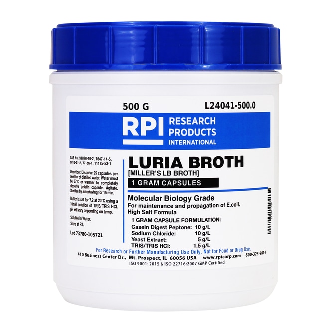 Research Products International Corp Luria Broth 1 Gram Buffered ...