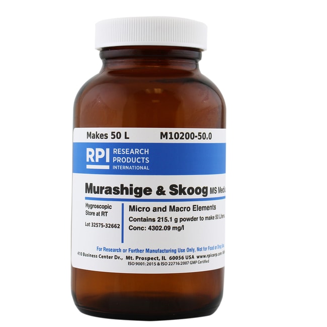 Research Products International Corp Murashige & Skoog MS Medium, 215 ...