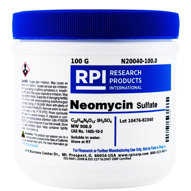 Research Products International Corp Neomycin Sulfate, 100 Grams ...