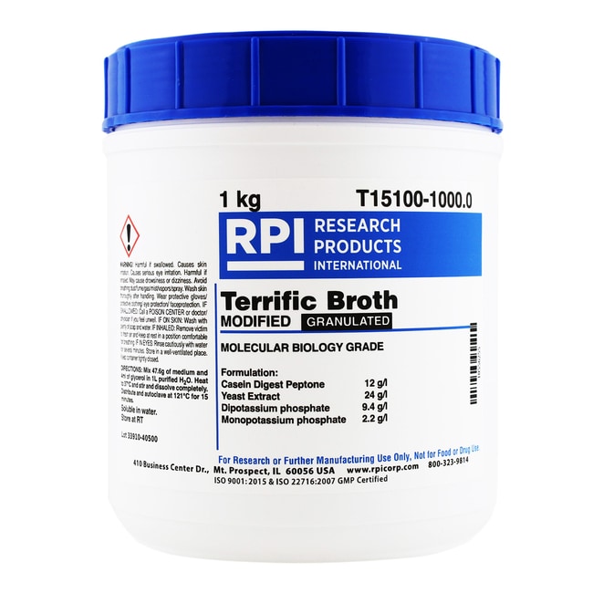 Research Products International Corp Terrific Broth, Modified ...