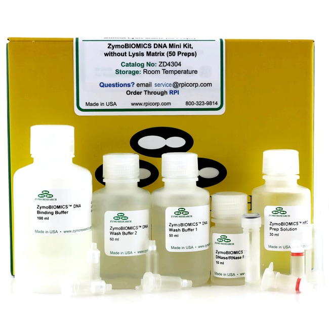 Research Products International CorpZymo ZymoBIOMICS DNA Mini Kit, without | Fisher Scientific