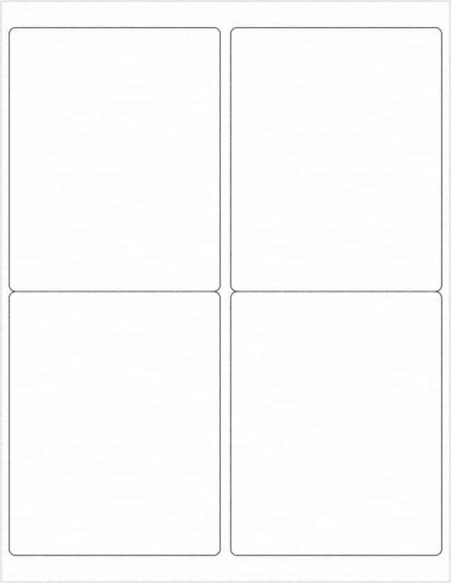 MSC Tape Logic LL129 Pack of (400), 4" x 5" White Paper Laser Labels ...