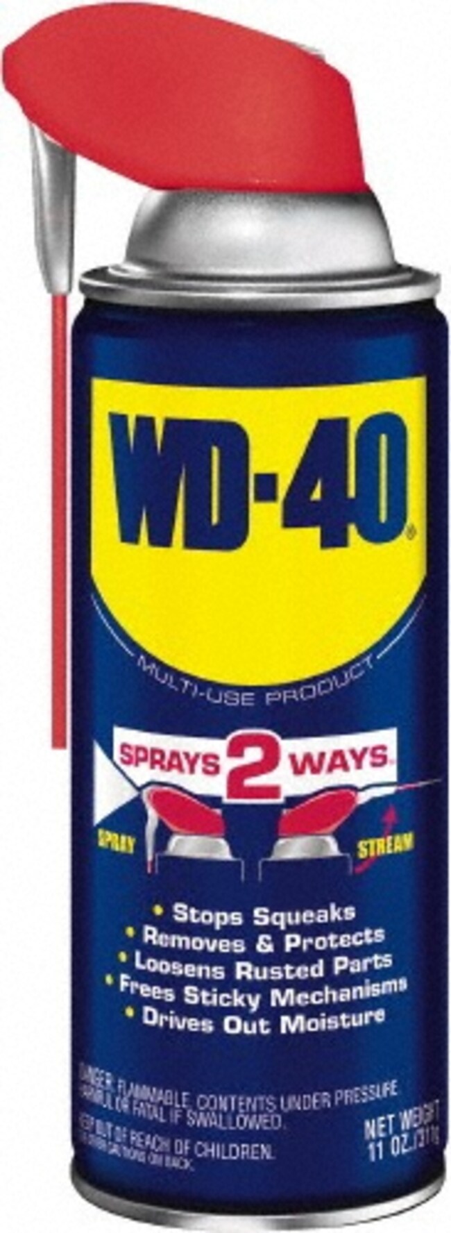 MSC WD-40 49004 11 oz Multi-Use Product with Smart Straw, Sprays 2 Ways ...