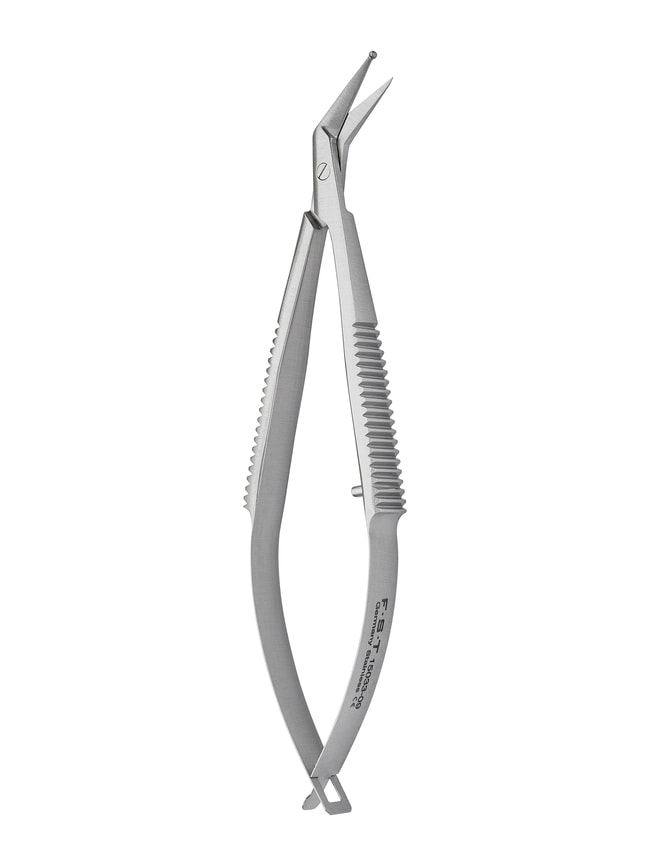 Fine Science Tools Spring Scissors, Stainless Steel, Angled to Side, 10 ...