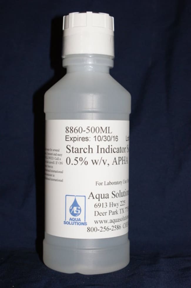 Aqua Solutions Starch Indicator Solution 0.5% w/v, APHA (500ML ...