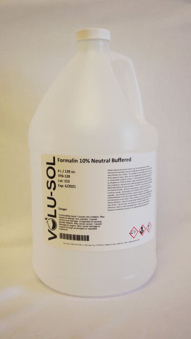 Volu Sol Formalin 10% Neutral Buffered, 128 oz / 3.78 L, Volu-Sol ...