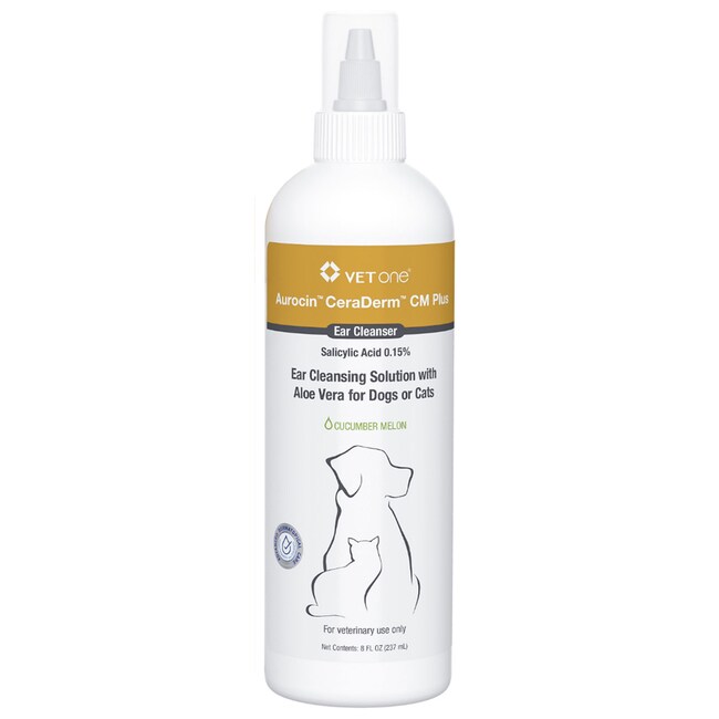 Med Vet International Aurocin, CeraDerm, Ear Cleanser for Dogs or Cats ...