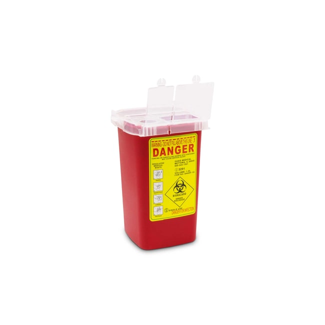 Med Vet International Sharps Container, 1 Quart, 10/Box, Quantity: Pack ...