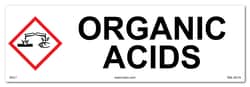 HCL Labels Organic Acids - Cabinet or Secondary Containment Sign - 3.5 ...