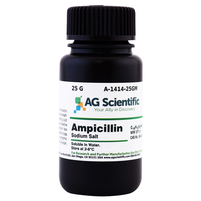 AG Scientific Inc Ampicillin, Sodium Salt, 25 G | Fisher Scientific
