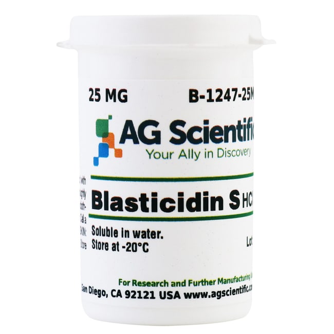 AG Scientific Inc Blasticidin S HCl, 25 MG | Fisher Scientific